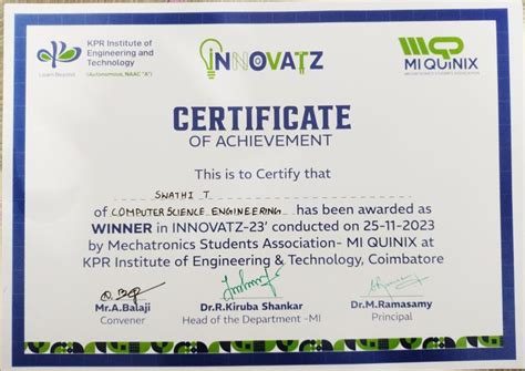 Swathi Thiyagarajan On Linkedin Innovatz Firstprize Innovation Teamwork Gratitude