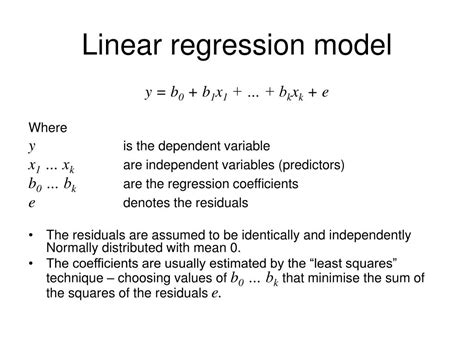 Ppt Linear Regression Models In R Session 2 Powerpoint Presentation