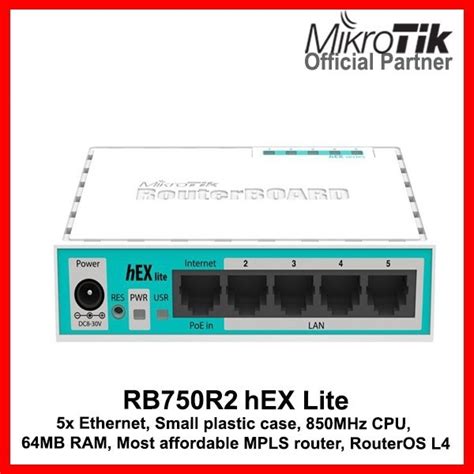 Jual Mikrotik Router In Door Rb750r2 Hex Lite Rb750 R2 Shopee Indonesia