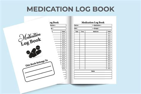 Medication Log Book Interior Medicine Planner And Time Tracker