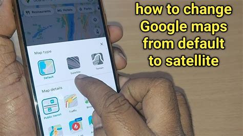 how to change Google map from default to satellite view - YouTube