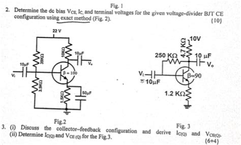 Solved Fig Determine The Dc Bias Vce Ic And Terminal Chegg Com