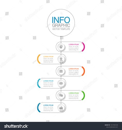 Vector Iinfographic Vertical Diagram Template Business Stock Vector Royalty Free 1413765140