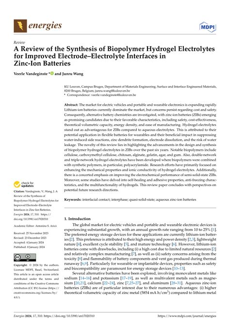 Pdf A Review Of The Synthesis Of Biopolymer Hydrogel Electrolytes For