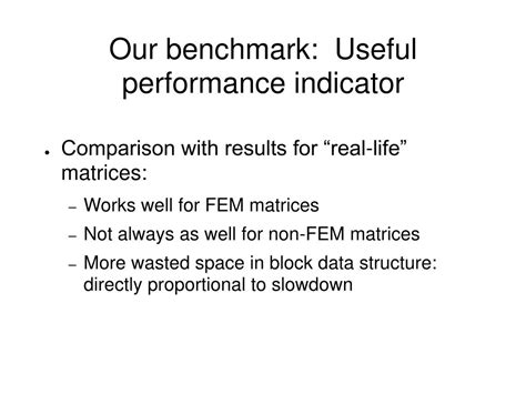 Ppt A Benchmark For Sparse Matrix Vector Multiplication Powerpoint Presentation Id 196369