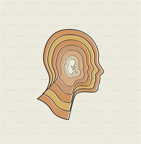 내면의 아이 심리 개념적 그림은 인간의 머리 실루엣과 그 안에 아이의 실루엣이 있다 벡터 그림 벡터 Unsplash의 디자인 이미지