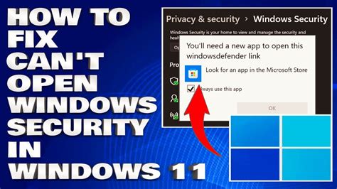How To Fix Can T Open Windows Security In Windows Solution