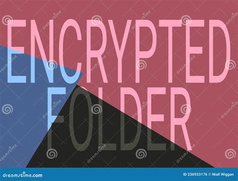 Hand Writing Sign Encrypted Folder Word For Protect Confidential Data From Attackers With