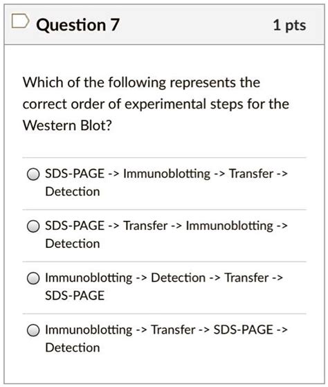 Question 7 1 Pts Which Of The Following Represents The Correct Order Of