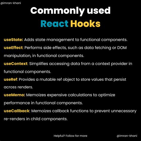 Commonly Used React Hooks React Hooks 2023 Tech Quotes Persistence Coding