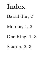 Indexing Showing Enumerate Counter Instead Of Page TeX LaTeX Stack Exchange
