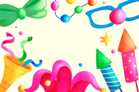 수채화 카니발 배경 무료 벡터