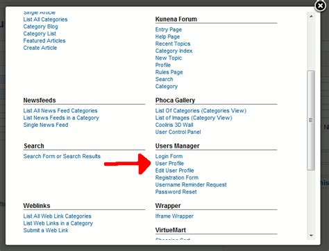 How To Create A User Profile Menu Item In Joomla 2 5 InMotion Hosting
