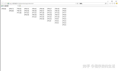 Javascript实现九九乘法表四种方法（附代码） 知乎