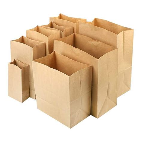 ถุงกระดาษน้ำตาล อเนกประสงค์ แบบพับข้าง รุ่นไม่เคลือบด้านใน แพ็ค 100 ใบ