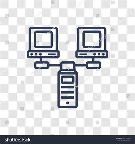 Virtualization Icon Trendy Linear Virtualization Logo Stock Vector
