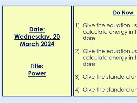 Power Complete Lesson Teaching Resources