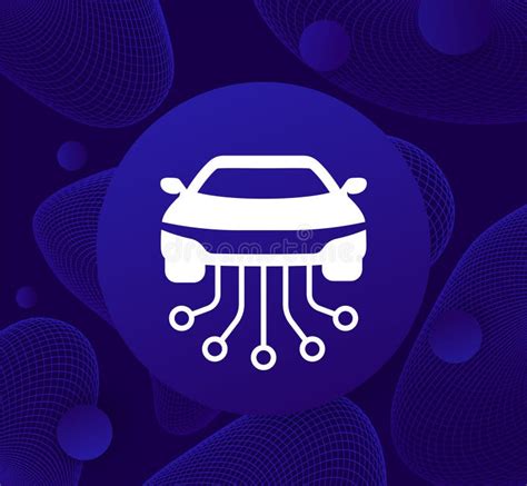 Autonomous Car Icon Smart Vehicle Vector Stock Vector Illustration