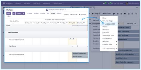Odoo Project Gantt Native Web View Webkul