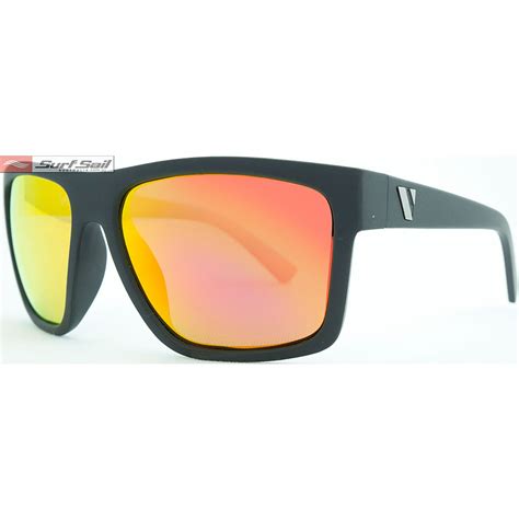 Venture Eyewear The Edge Matt Black Red Revo Polarised Sunglasses