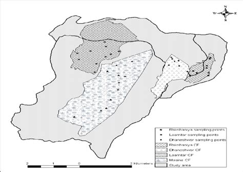 Forest And Its Sampling Points Download Scientific Diagram