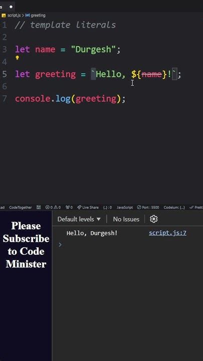 What Is Template Literals In Javascript Day 16 Of 45 Days Javascript