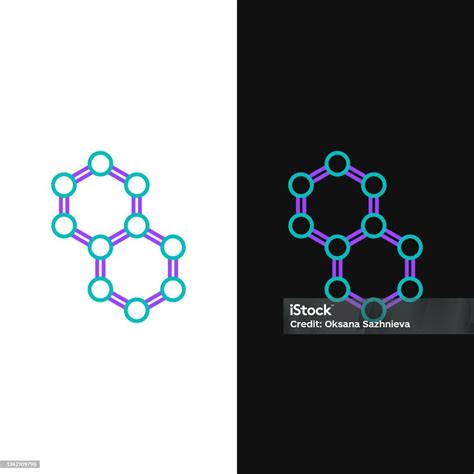 흰색과 검은색 배경에 격리된 선 분자 아이콘입니다 화학 분자의 구조 과학 교사 혁신적인 교육 포스터 다채로운 개요 개념 벡터 0명에 대한 스톡 벡터 아트 및 기타 이미지