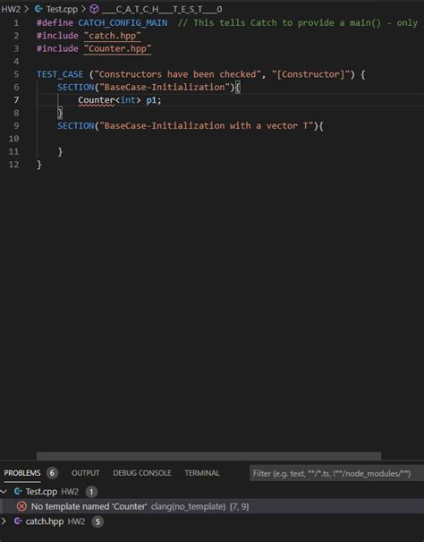 solved the compiler says no template named x but i have