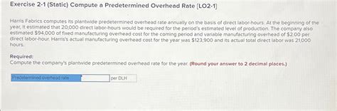 Solved Exercise 2 1 Static ﻿compute A Predetermined