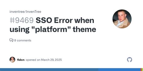 Sso Error When Using Platform Theme · Issue 9469 · Inventree