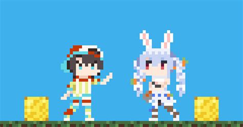 ドット絵 ぺこスバ戦争ドット 夕風のうごイラ Pixiv