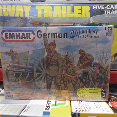 Em7204 German Ww1 Artillery With 96na 77mm Gun Uk Model Railway