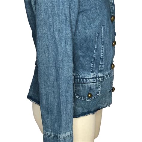 Cato Jean Jacket Elastic Waist Pleated Front Womens Depop