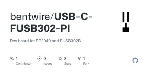 GitHub Bentwire USB C FUSB302 PI Dev Board For RP2040 And FUSB302B