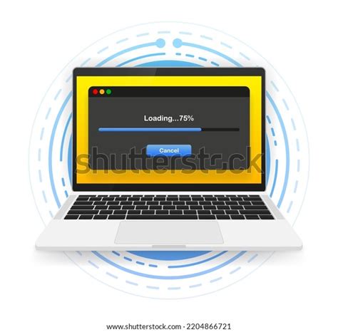 Loading Data Window Progress Bar On Stock Vector Royalty Free
