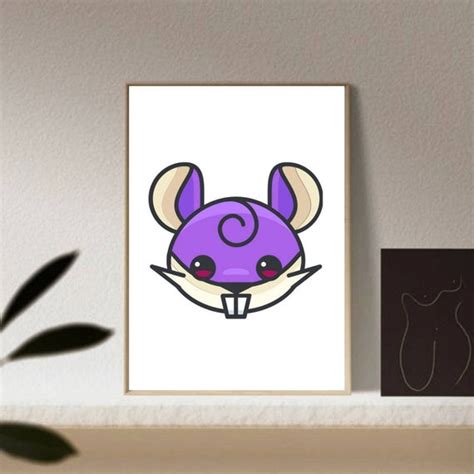 Pokemon Wall Art Rattata Pokemon Art Pixel Art Pokemon Etsy