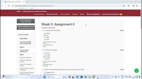 Microprocessors And Microcontrollers Week 0 Assignment 0 Answer