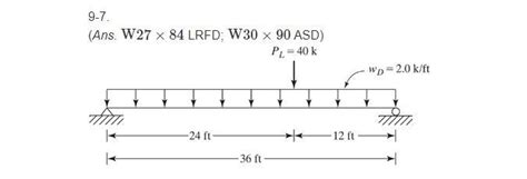 solved 9 1 to 9 10 using both lrfd and asd select the most