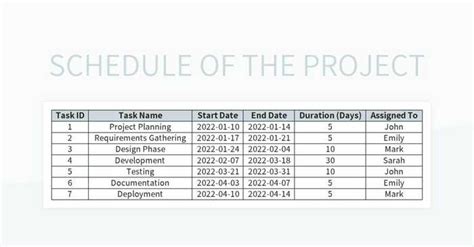 Project Timetable How To Efficiently Organize Your Schedule Excel Template Free Download