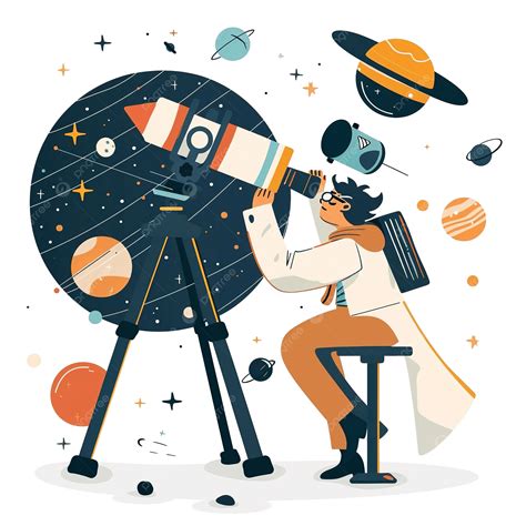 Astrophysicist Doing Research On Astronomical Object Astrophysics Researcher Astronomy Png