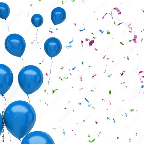 Real Birthday Balloons And Confetti