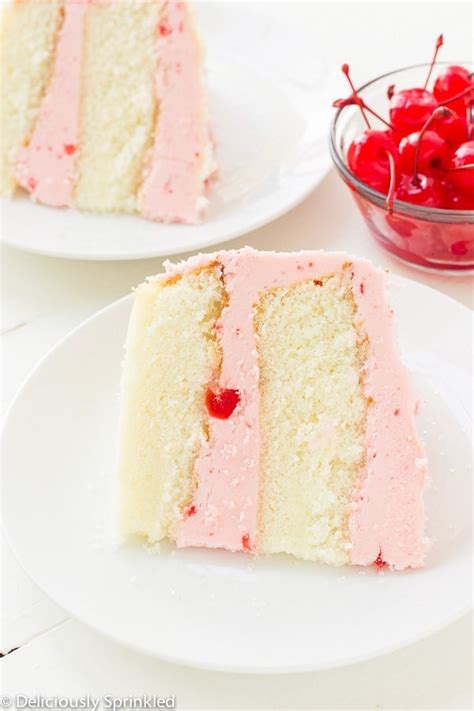 Cherry Almond Cake Deliciously Sprinkled