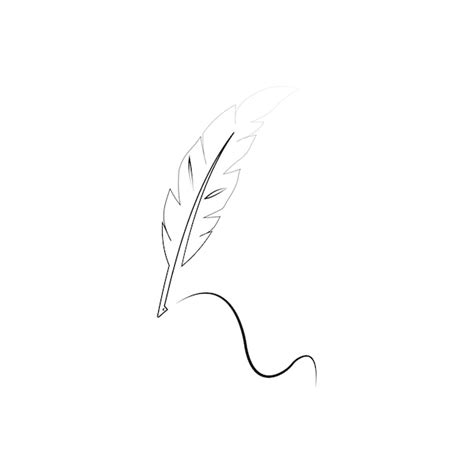Icono De Pluma Pluma Vector Premium