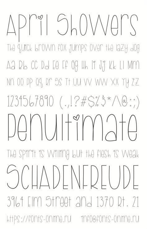 April Showers Font