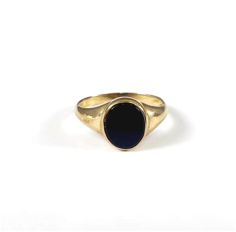Damenring Mit Onyx 10 Karat Gelbgold Badisches Auktionshaus