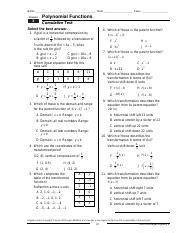 Alg Cumulative Test Chapter 1 2 3 Pdf Name Date Class Chapter 3