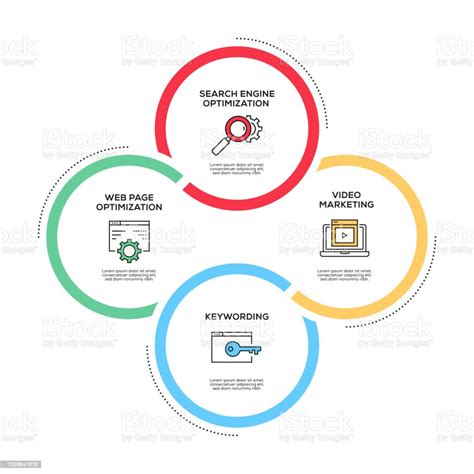 Seo Dan Desain Infografis Konsep Pengembangan Web Ilustrasi Stok