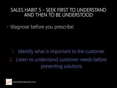 Seven Sales Habits For Highly Effective Sales People Pptx