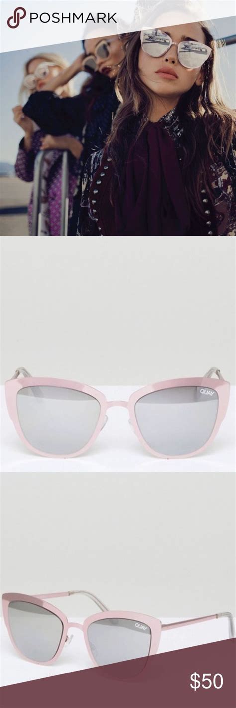 Quay Super Girl Pink Cat Eye Mirrored Sunglasses