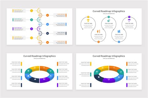 Curved Roadmap Powerpoint Template Nulivo Market